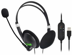 ASTRUM HS740 On-ear USB PC wired headset With Mic ,USB input for Mic ...