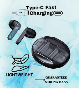 PTROX Transparent TWS Earbuds with 100 HRS Playtime, Bluetooth v5.3 T41 ...