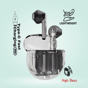 PTROX Transparent TWS Earbuds with 100 HRS Playtime, Bluetooth v5.3 S9 ...