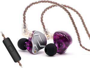 KZ ZS10-Pro Mic in Ear Monitor with 4BA + 1 DD Hybrid Dynamic Driver ...