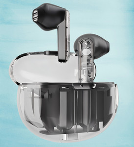 PTROX Transparent TWS Earbuds with 100 HRS Playtime, Bluetooth v5.3 A11 ...