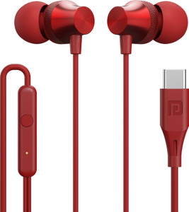 Portronics Beat C Type Earphone with mic, In-Line Controls,Tangle Free ...