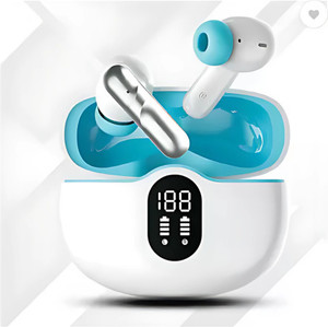 Brolan NEW JO-White Earbuds, Bluetooth With Noise Cancellation, Crystal ...