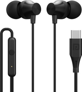Portronics Beat C Type C Earphone with mic, In-Line Mic Controls,Tangle ...