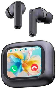 Qexle QX- LCD Smart Touch Screen Bluetooth Earbuds TWS Noise Cancelling ...