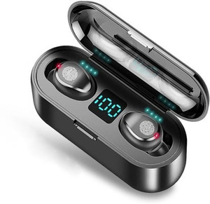 TechBuddy Exclusive Earbuds F9 Wireless with Power Bank LED Display ...