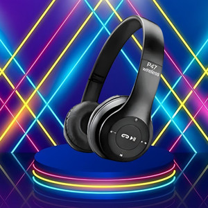 TECHWEAR Wireless Gaming Sports P47 Headset Headphones Super Extra Bass ...