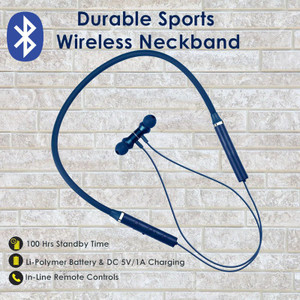 HUTUVI Neckband bluetooth excellent voice wireless with microphone ...