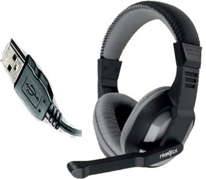 Frontech FT-3447 Wired USB Headphone- PC, Laptops with Adjustable ...