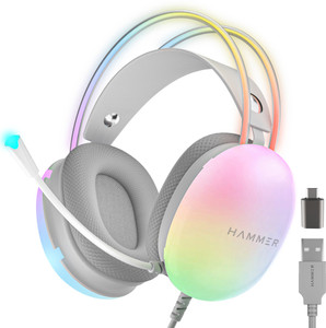 Hammer Blaze Gaming Headphones with Mic,Stereo 7.1 Sound, RGB Lights ...