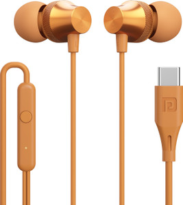 Portronics C Type C Earphone with mic, In-Line Mic Controls,Tangle Free ...