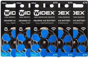 Aika Widex Hearing Aid Battery Pack of 8 (8X6 strip) 48 Battery P675 ...
