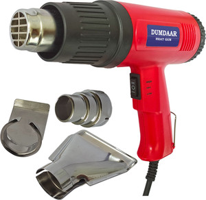 DUMDAAR RED Electric Air Heat Gun Machine & 3pc Nozzle with High and ...