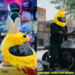 SRPHERE Motorcycle Helmet Cover Funny - Yellow Bunny Bike Fairing Kit ...