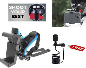 TRYFLY Belt Chin Mount+ Holder+Collar Mic For Moto Vlogging Helmet ...