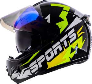 Steelbird SBH-34 Ref Sports ISI Certified Full Face Bike Helmet with ...