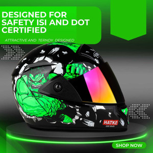 FOROLY Full Face Rado ABS Material with Scratch Resistant Rainbow visor ...