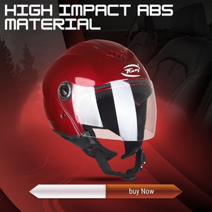 fuery HALF FACE ISI APPROVED MARK HELMET WITH ABS BODY AND UNISEX ...