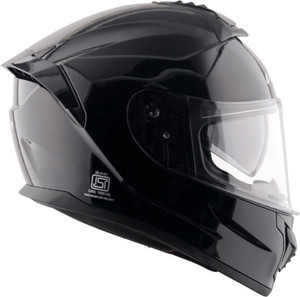 VEGA Zap Dual Visor Full Face Sports Glossy Black Medium Motorsports ...