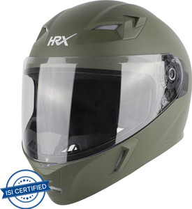 HRX COMBAT Full Face Clear Visor Air ventilated ISI Marked Motorbike ...