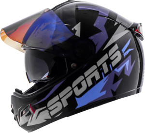 Steelbird SBH-34 Ref Sports ISI Certified Full Face Bike Helmet with ...