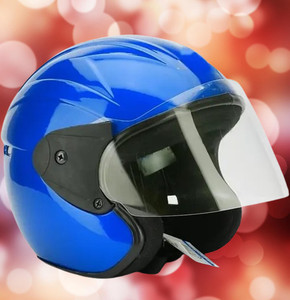 Lxt Blue_Half_face_Helmet_with ISI Certified_BL72 Motorbike Helmet ...