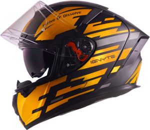 IGNYTE IGN-4 Chrome ISI/DOT Certified Full Face Graphic Helmet with ...