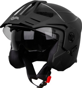 Steelbird AVA DASHING BLACK WITH INNER SHIELD ISI CERTIFIED Motorbike ...