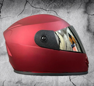 Anjana ABS DENIM CLASSY RED MATTY FULL FACE HELMET WITH MIRROR VISOR ...