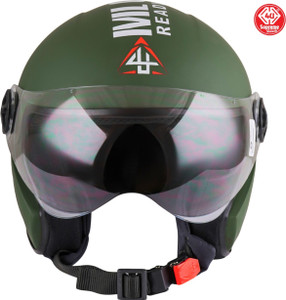 4U SUPREME ICON MILITRY GREEN Motorbike Helmet - Buy 4U SUPREME ICON ...