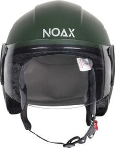 NOAX GREEN MATT NANO HALF FACE Motorbike Helmet - Buy NOAX GREEN MATT ...