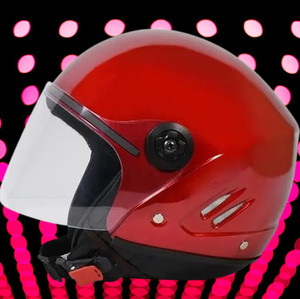 Lxt Red_Half_face_Helmet_with ISI Certified_RE_84 Motorbike Helmet ...