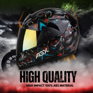Agx Rado Snake with Anti UV Rainbow Visor ABS Material Unisex Motorbike ...