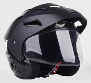 Lxt Black_Nano_Half_face_Helmet_with ISI Certified_BK_18 Motorbike ...