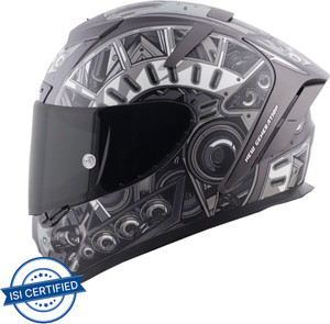 Steelbird SA-2 Terminator 2.0 Aerodynamic Full Face Helmet Motorbike ...