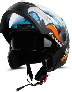 Steelbird SBA-7 Angry Bird ISI Certified Flip-Up Helmet for Men with ...