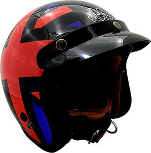 NIKKO N-356 Black England Open Face Motorbike Helmet - Buy NIKKO N-356 ...