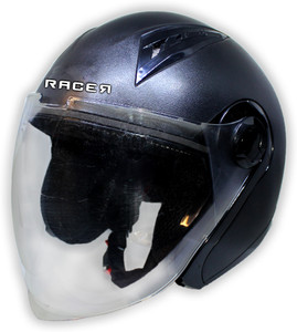 formulate ISI Certified Smooth Matt Finish Open Face Clear Visor Helmet ...