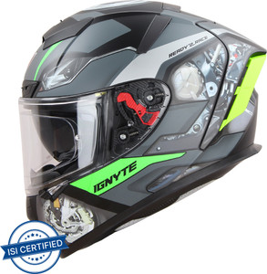 IGNYTE IGN-4 Machine ISI/DOT Certified Double Visor Full Face Graphic ...
