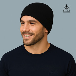 ALPHA STYLIST Black Helmet Skull Cap for Men & Women Price in India ...