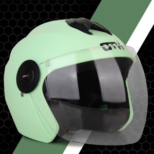 OTH Armet Green Half-Face Helmet, ISI Certified High-Safety & Stylish ...