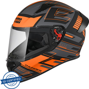 STUDDS Thunder Full Face Helmet D3 with Clear Visor (Matt Black N10, L ...