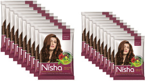 Nisha Natural Henna Based Hair Color Powder 10Gm And 25Gm Each Pack of ...