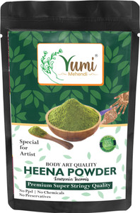 yumi mehandi Natural Herbal Henna Powder For Hair Color, Mehandi for ...