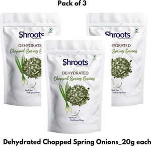 Shroots Dehydrated Spring Onion and Leaves Flakes | Rich in Iron | 100% ...