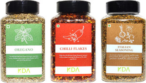 KDA Value Pack | Oregano (200g) + Chilli Flakes (250g) + Italian ...