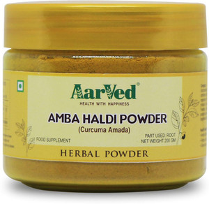 AarVed Amba Haldi Powder (Curcuma Amada/Mango Ginger) Pure Organic Ambe ...