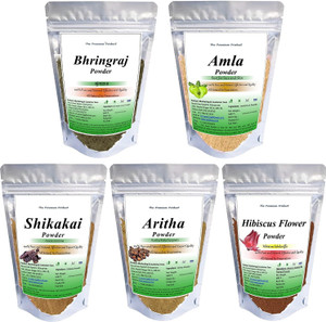 NeutraVed Combo Amla, Reetha, Shikakai, Bhringraj & Hibiscus Powder ...