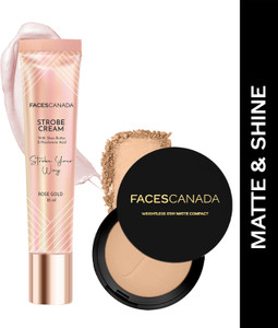 FACES CANADA Strobe Cream (18ml) + Weightless Compact Powder (9gm ...