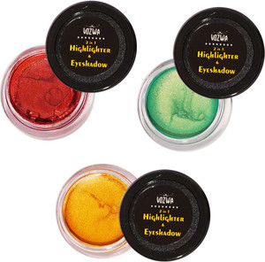 Vozwa 2 in 1 Highlighter Face Makeup & Eyeshadow - 3 Pcs (Maroon ...